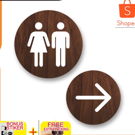 Jual Dijamin Awet papan tanda pintu toilet logo toilet logo toilet ...