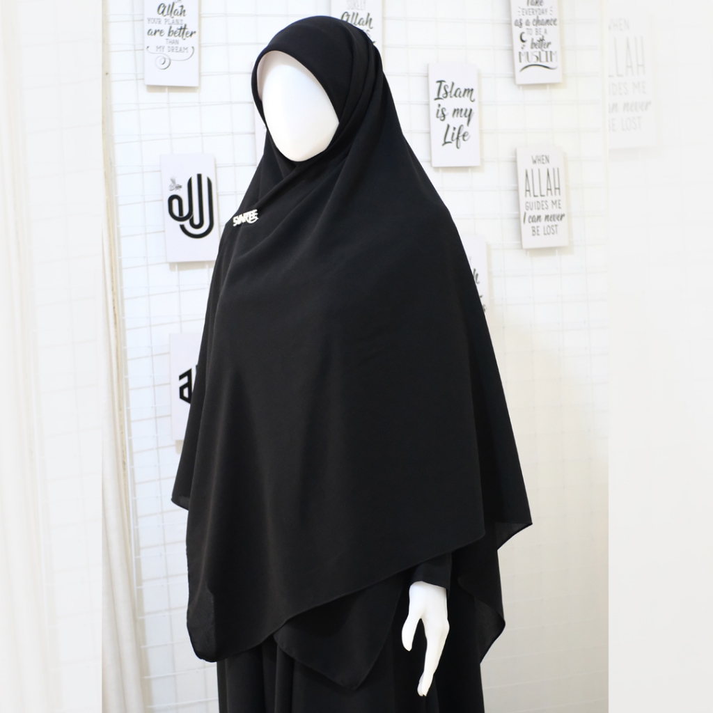 Jual JetBlack Jilbab Segiempat Syar'i Series | Hijab Syari Bahan ...