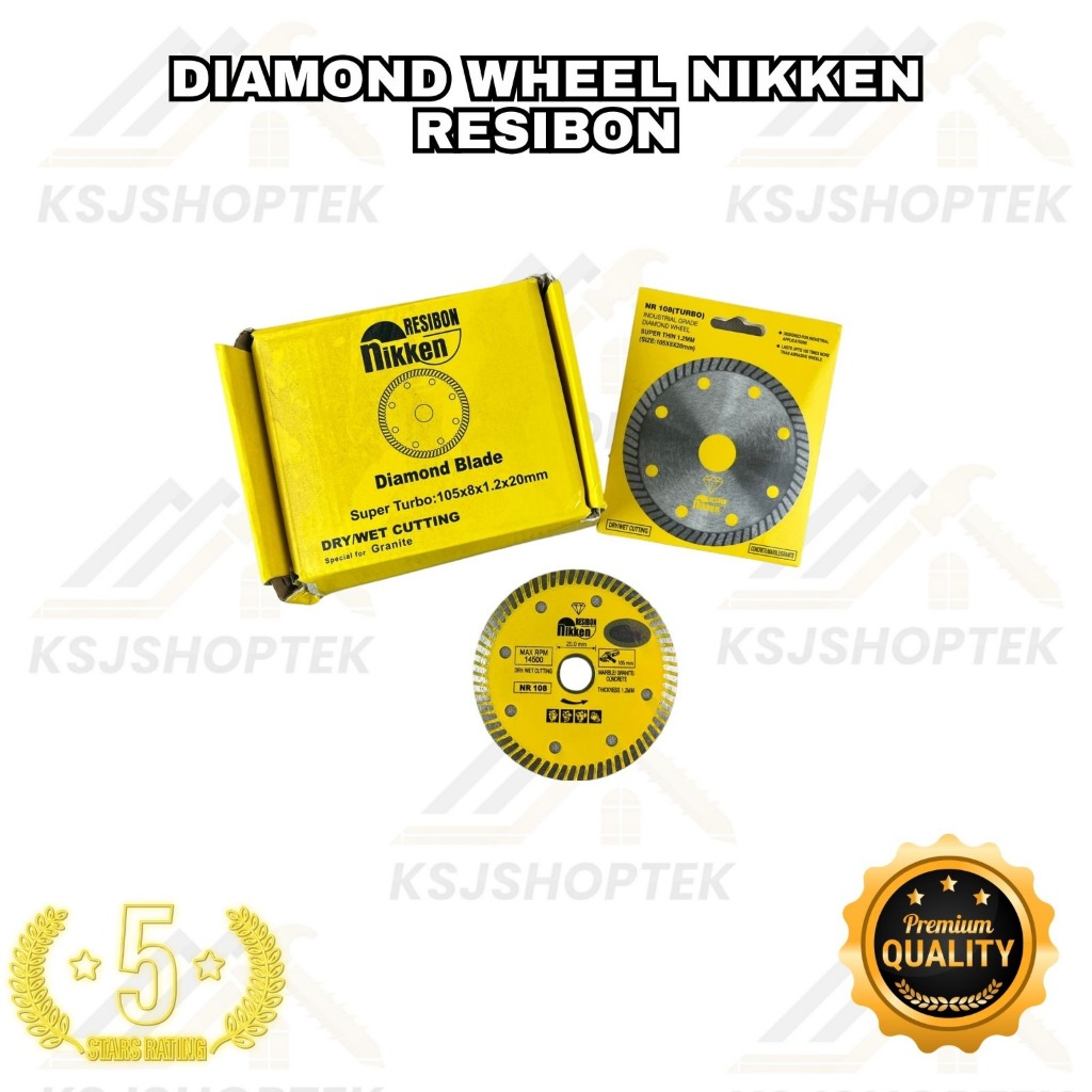 Jual Diamond Wheel TURBO NIKKEN RESIBON 4inch - Pisau Potong Keramik ...