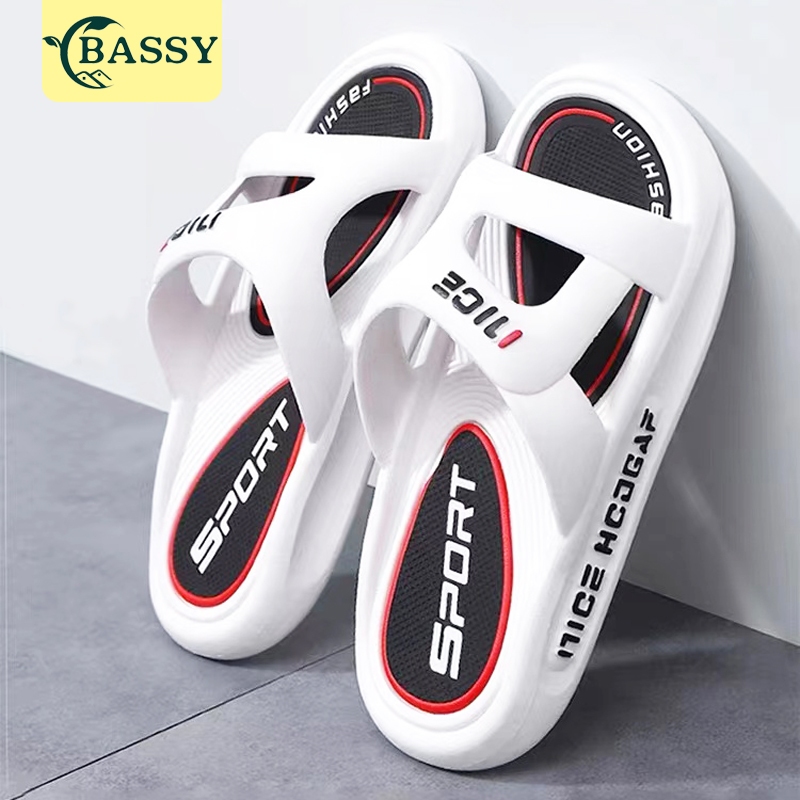 Jual Bassy Sandal Pria Slip On Slop Casual Kekinian Terbaru 2024 Couple ...