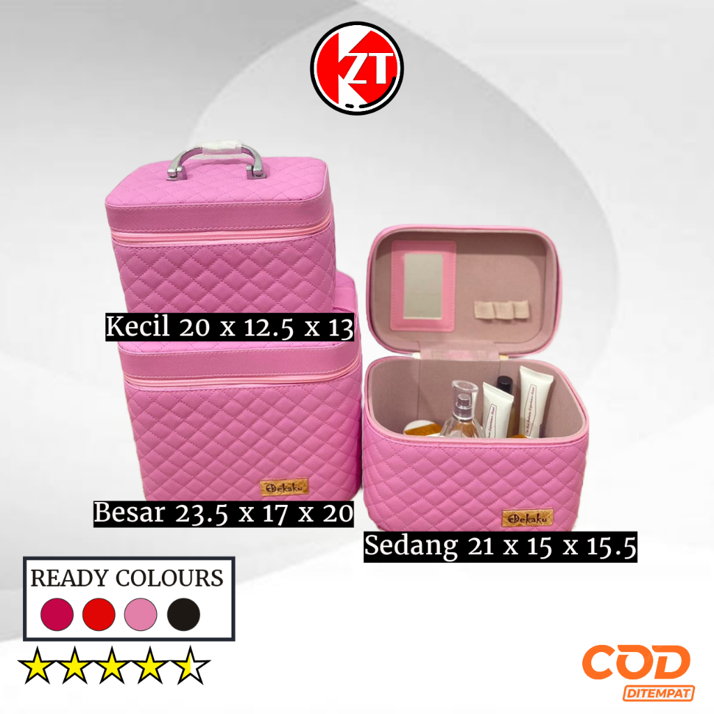 Jual KZT-B2183 Kotak kosmetik / Tempat Make Up Cermin / Beauty Case ...