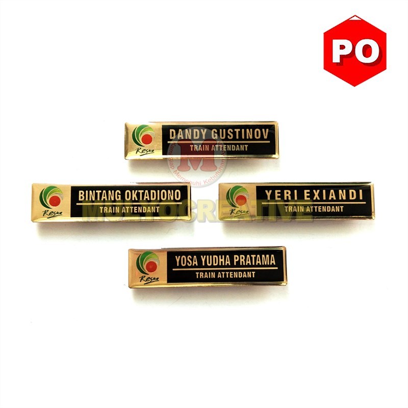Jual Nametag - Nama Dada - Name Tag Kantor Pengait Peniti Magnet Desain ...