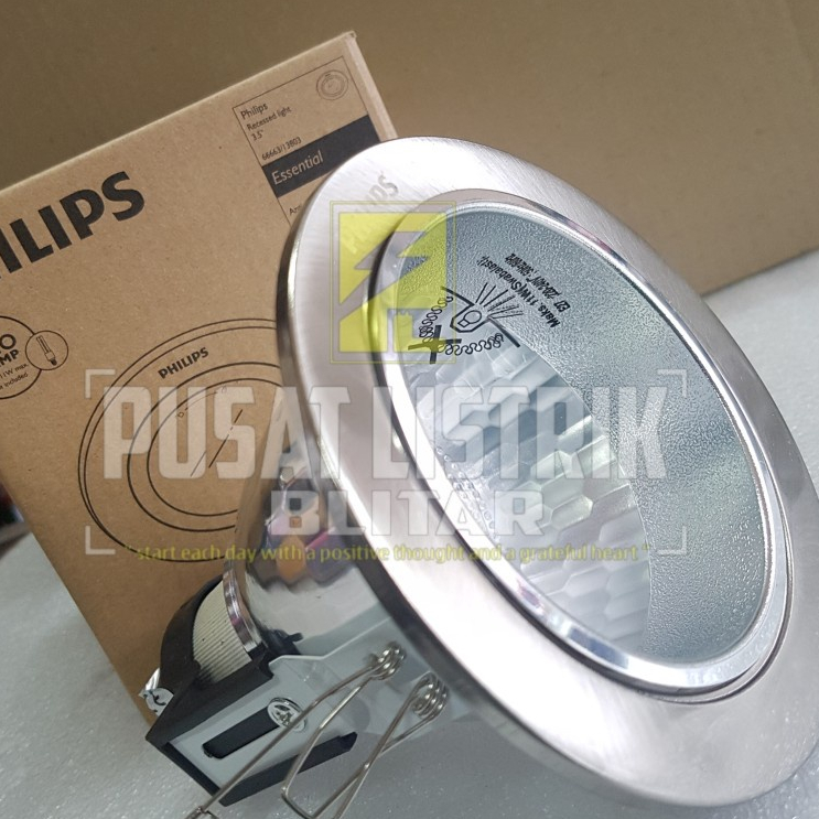 Jual Downlight Fitting Philips 3 inchi- 66662 Silver /fiiting lampu ...