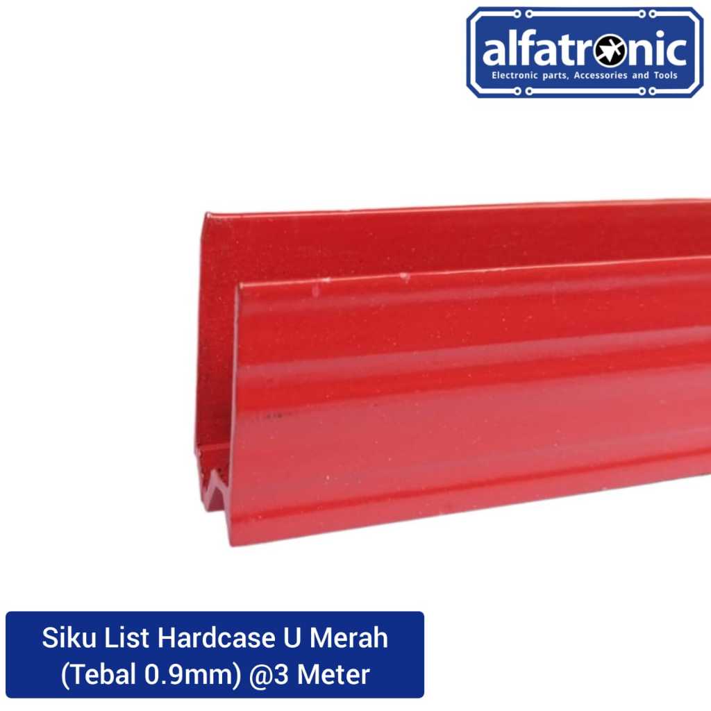 Jual Siku List M / U Merah (Tebal) Aluminium for Aksesoris Box Hardcase ...