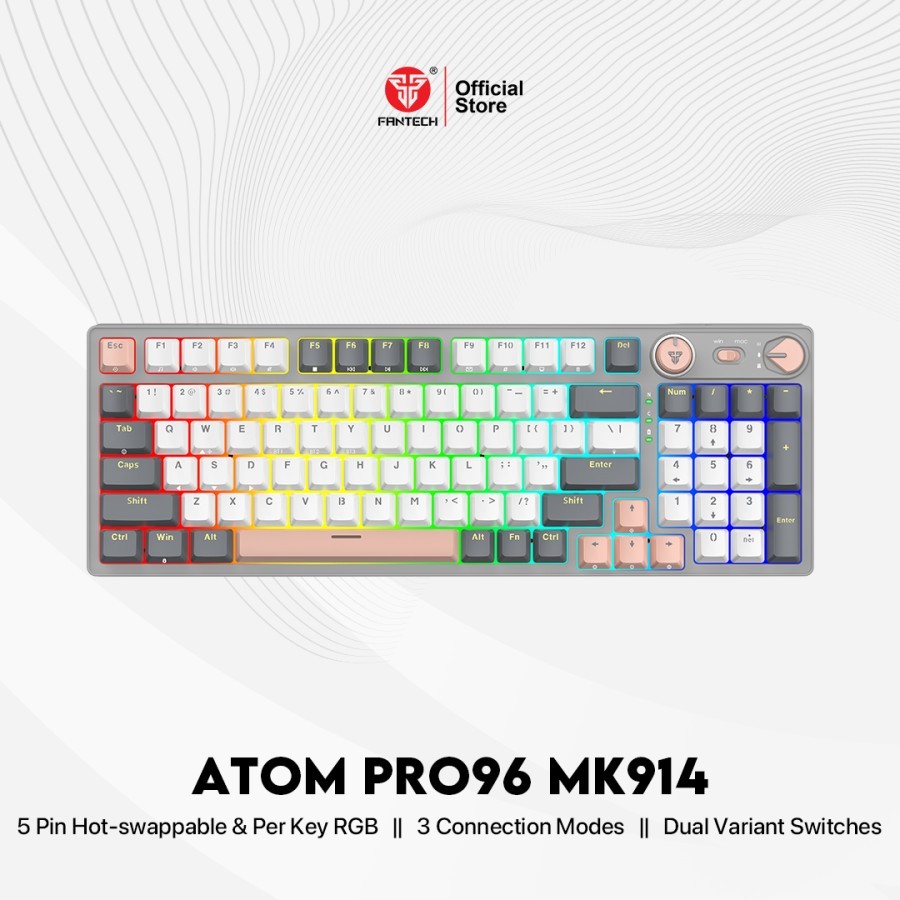 Jual Fantech ATOM PRO Series MK912 MK913 MK914 Keyboard Gaming Wireless ...