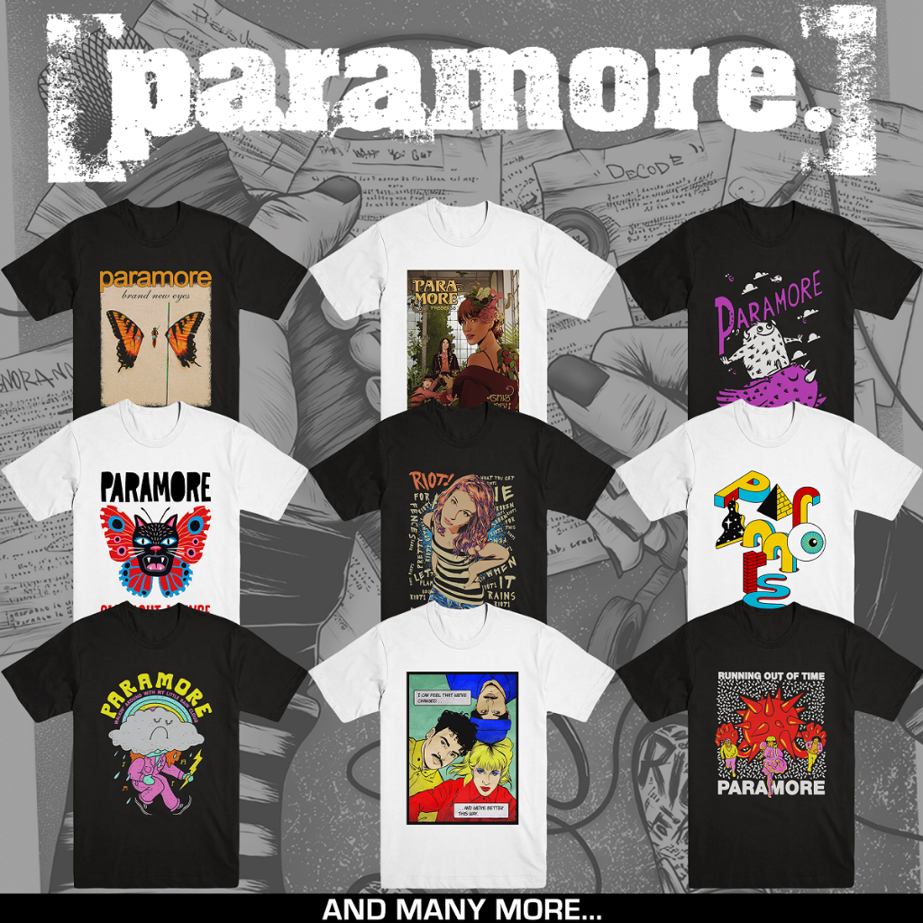 Jual PARAMORE | T-SHIRT BAND | EMO - POP PUNK | MERCHANDISE | Shopee ...