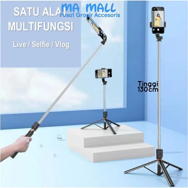 Jual Tongsis Tripod Selfie Stick Flash Led Lampu Remote Bluetooth 130 ...