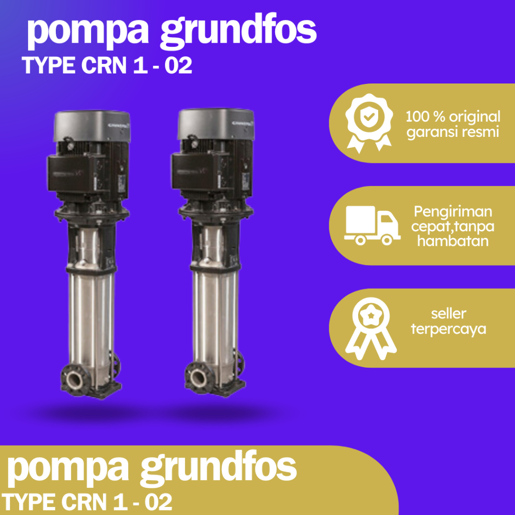 Jual POMPA GRUNDFOS CRN 1- 02 , Pompa Sentrifugal ,Pompa Distribusi ORIGINAL | Shopee Indonesia