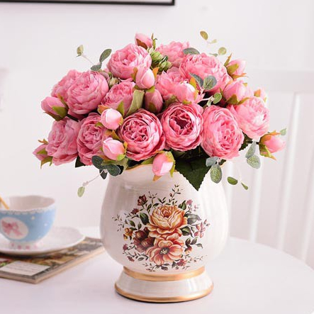 Jual Artifisial Bunga Mawar Peony Besar Hiasan Seserahan Dekorasi ...