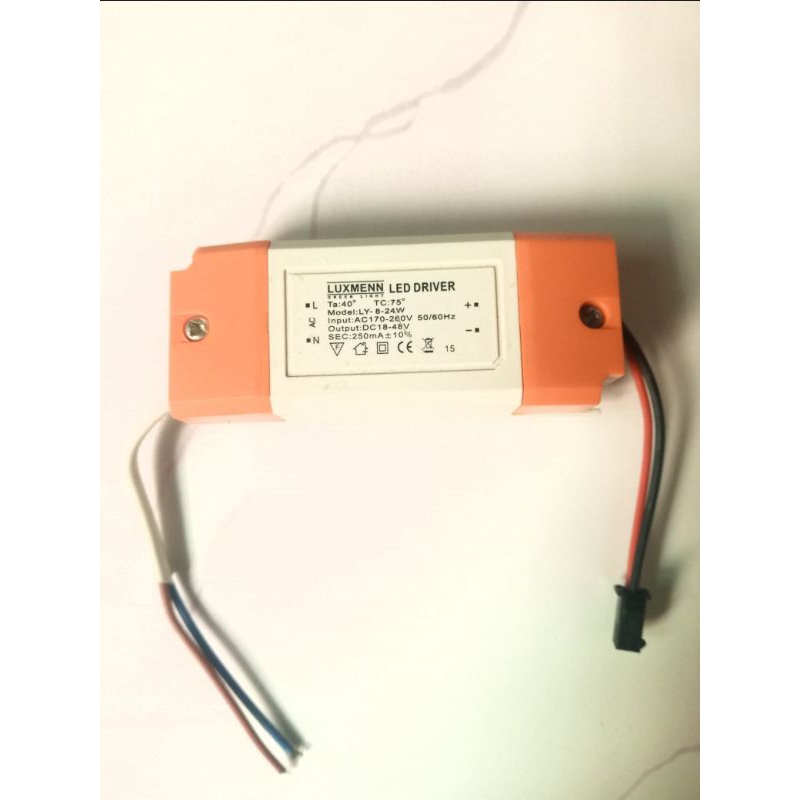 Jual Led Driver Lampu Downlight merek LUXMEN 8-24 watt Trafo led driver ...