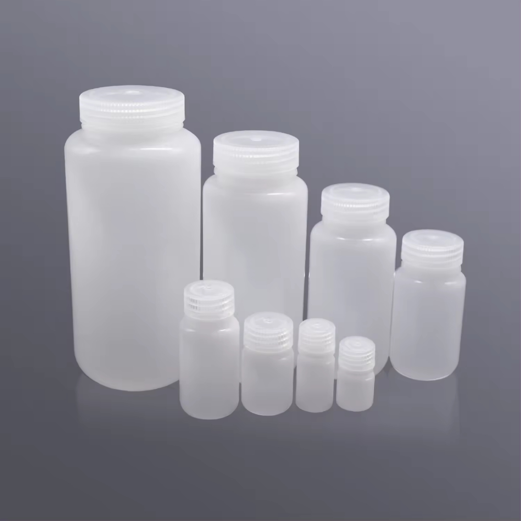 Jual Plastic reagent bottle wide mouth, polypropylene PP natural colour ...