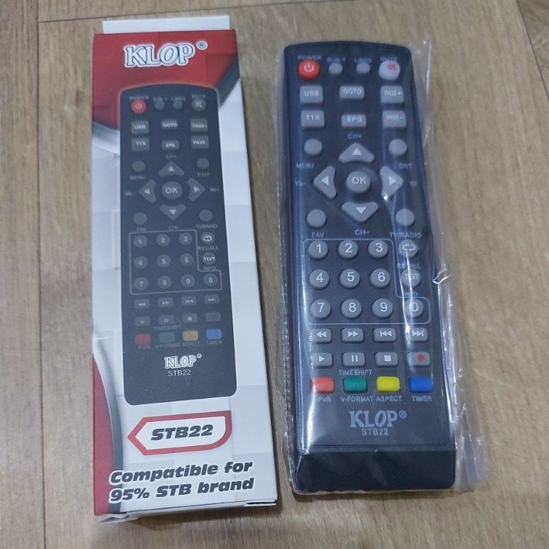 Jual Remote Multi STB Set Top Box STB22 Klop Bisa untuk semua merk STB | Shopee Indonesia
