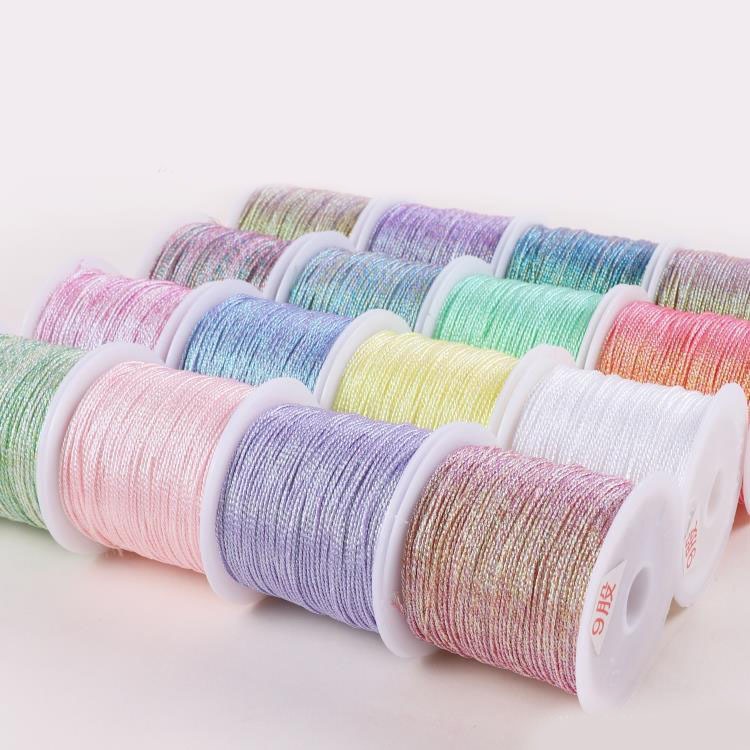 Jual 1 ROLL Shine String Tali Benang Metalik Metallic String - 9 HELAI ...