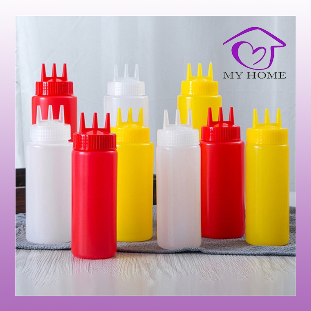 Jual MYH Botol Saos Sauce Saus 3 Lubang / Botol Plastik Mayonaise ...