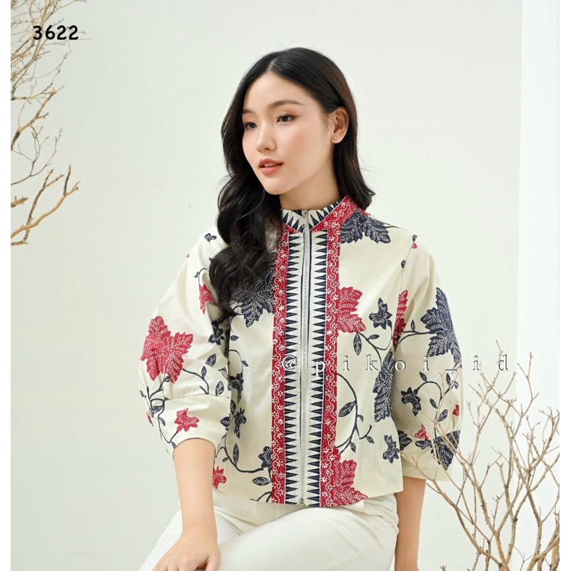 Jual Bomber jaket Batik modern cewek murah / batik kantor wanita ...