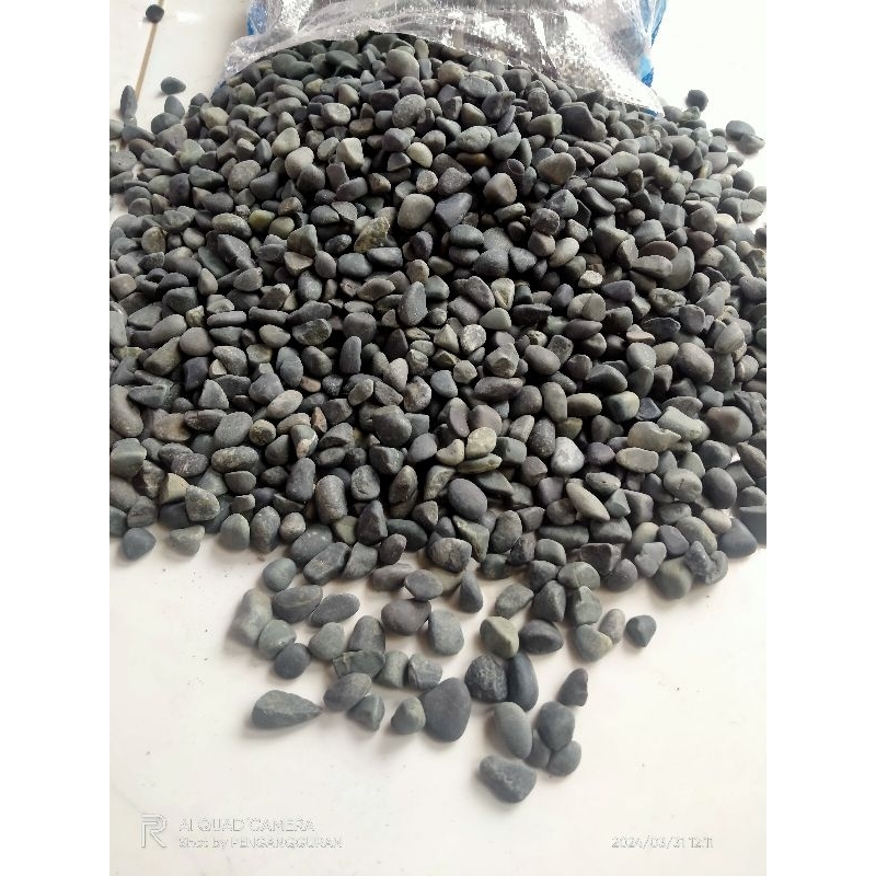 Jual Batu koral hitam 1 kg batu hiasan taman hiasan pot | Shopee Indonesia
