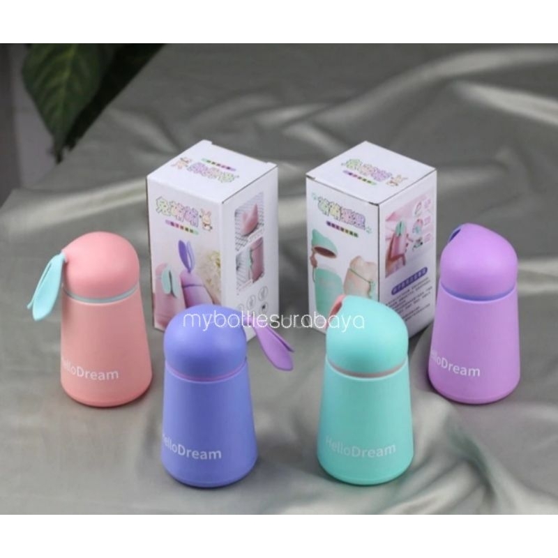 Jual botol rabbit telinga pakai box,botol hello dream kaca pakai box ...