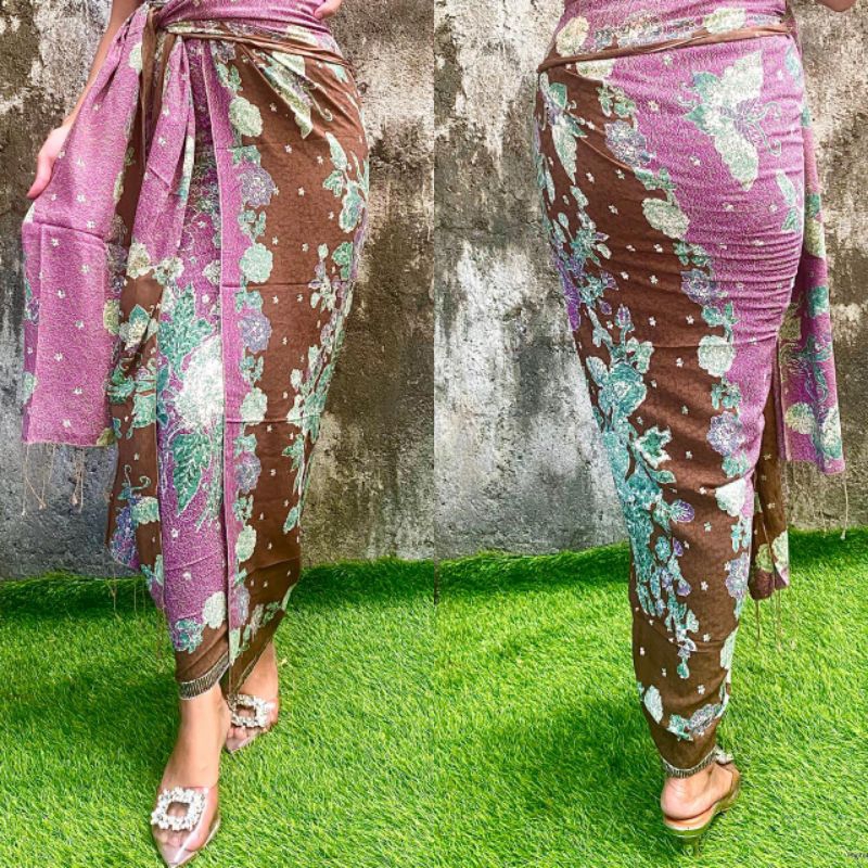 Jual Sutra Paris Set Selendang Motif ATBM || kamen lembaran bali ...
