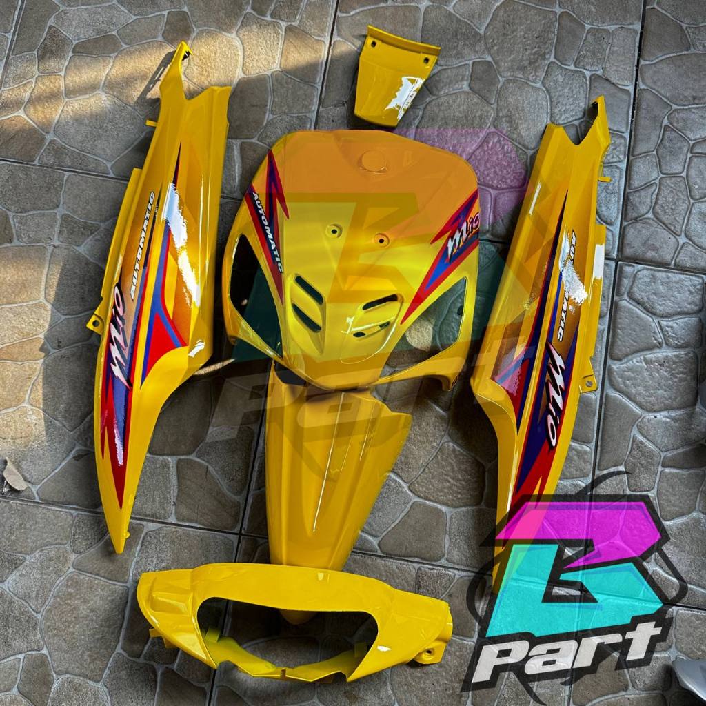 Jual Full Bodi Body Motor Mio Sporty Full Set kuning telus asin merah ...