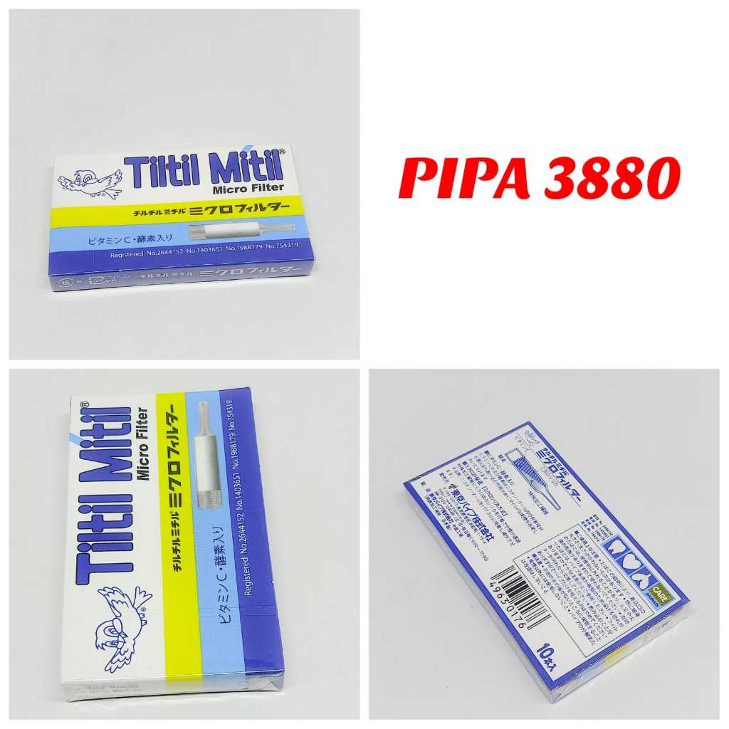 Jual Pipa Tiltil Mitil Holder Slim Micro Filter Isi 10 Pipa 3880 ...