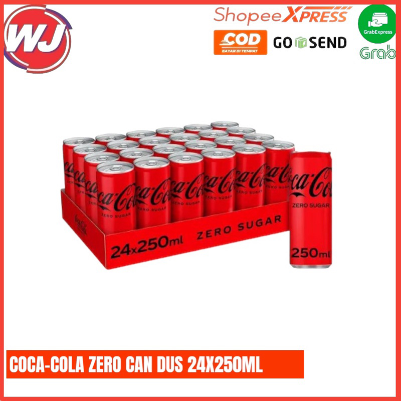 Jual COCA COLA ZERO CAN 24X250ML | Shopee Indonesia