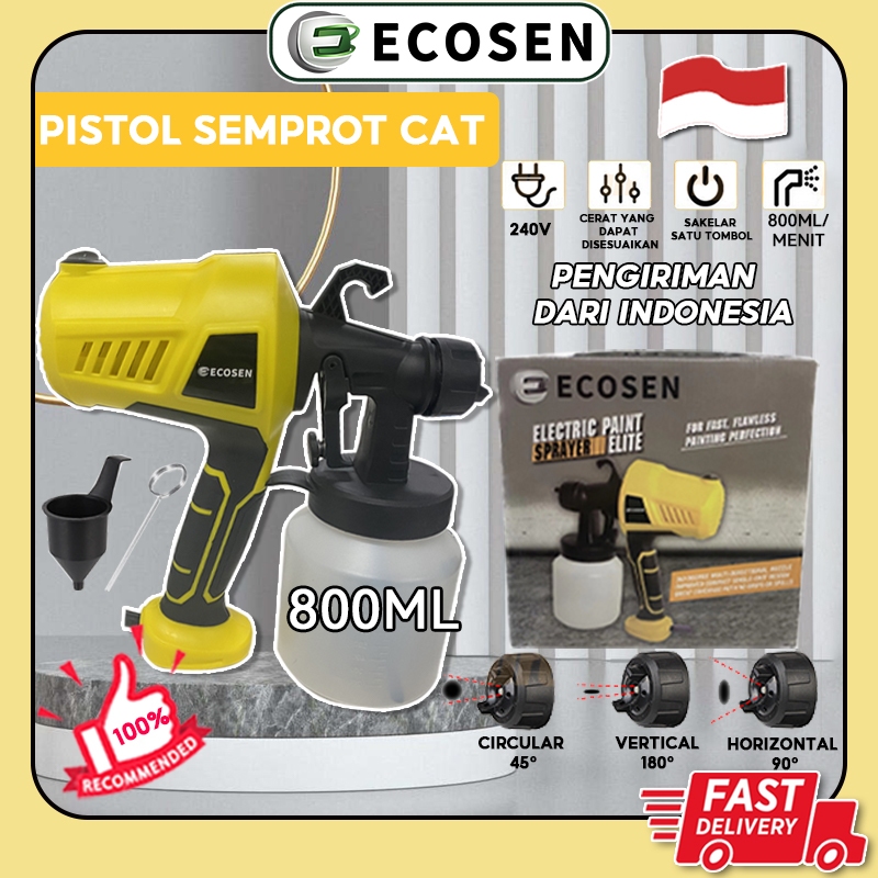 Jual ECOSEN 800ML Electric Spray Gun 650W Paint Mesin Cat Semprot ...