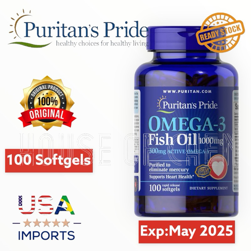Jual PURITAN PRIDE Omega 3 Fish Oil 1000mg - 100 Softgels Puritan's Pride USA | Shopee Indonesia