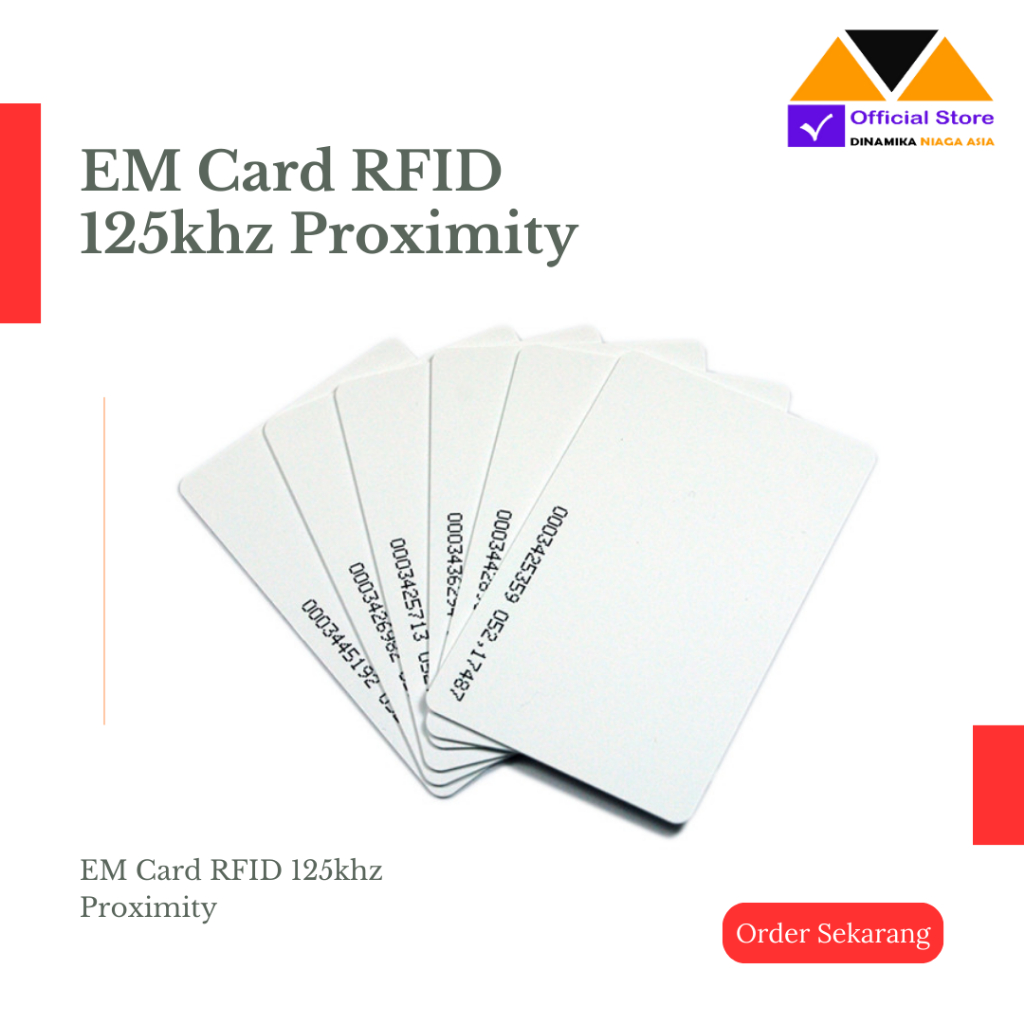 Jual Kartu ID RFID EM Card 125 kHz Kartu Putih Polos untuk Akses ...