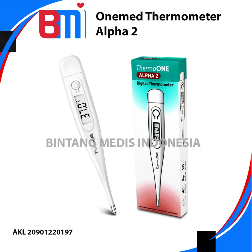 Jual Thermometer Digital - Thermo One Alpha 2 Merk OneMed | Shopee ...