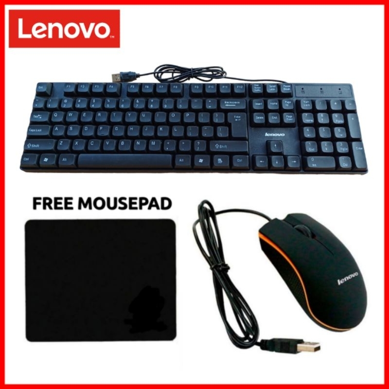 Jual PAKET KEYBOARD LENOVO K-2023 + MOUSE LENOVO M20 + MOUSEPAD POLOS ...