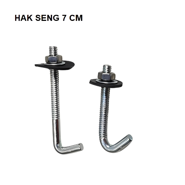 Jual SET Komplit Hak Seng 7 cm Tekuk / HakSeng Hook Asbes / Baut Kait ...