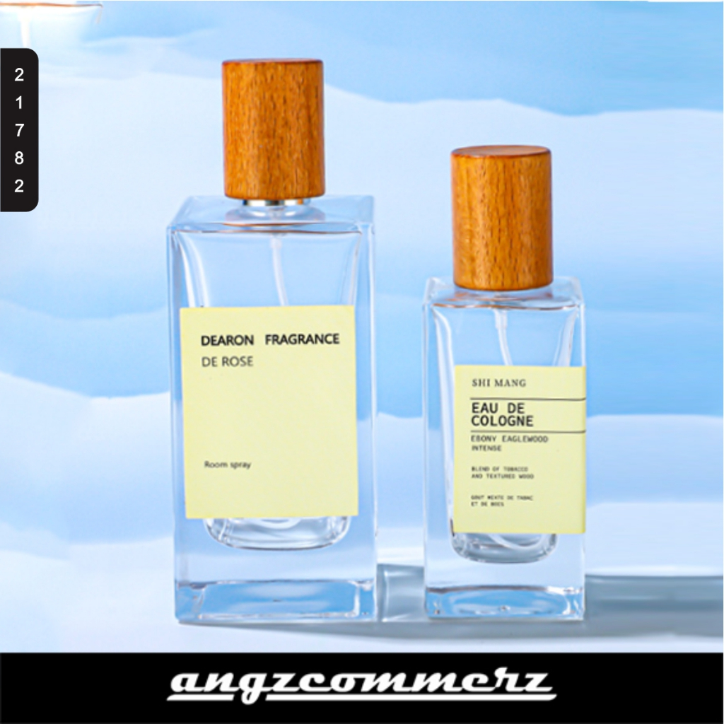Jual Botol Parfum Kotak Press Perfume Bottle Kaca Spray Corak Kayu ...