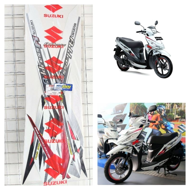 Jual Striping Stripe Stiker Body Suzuki Address R Racing White Original ...