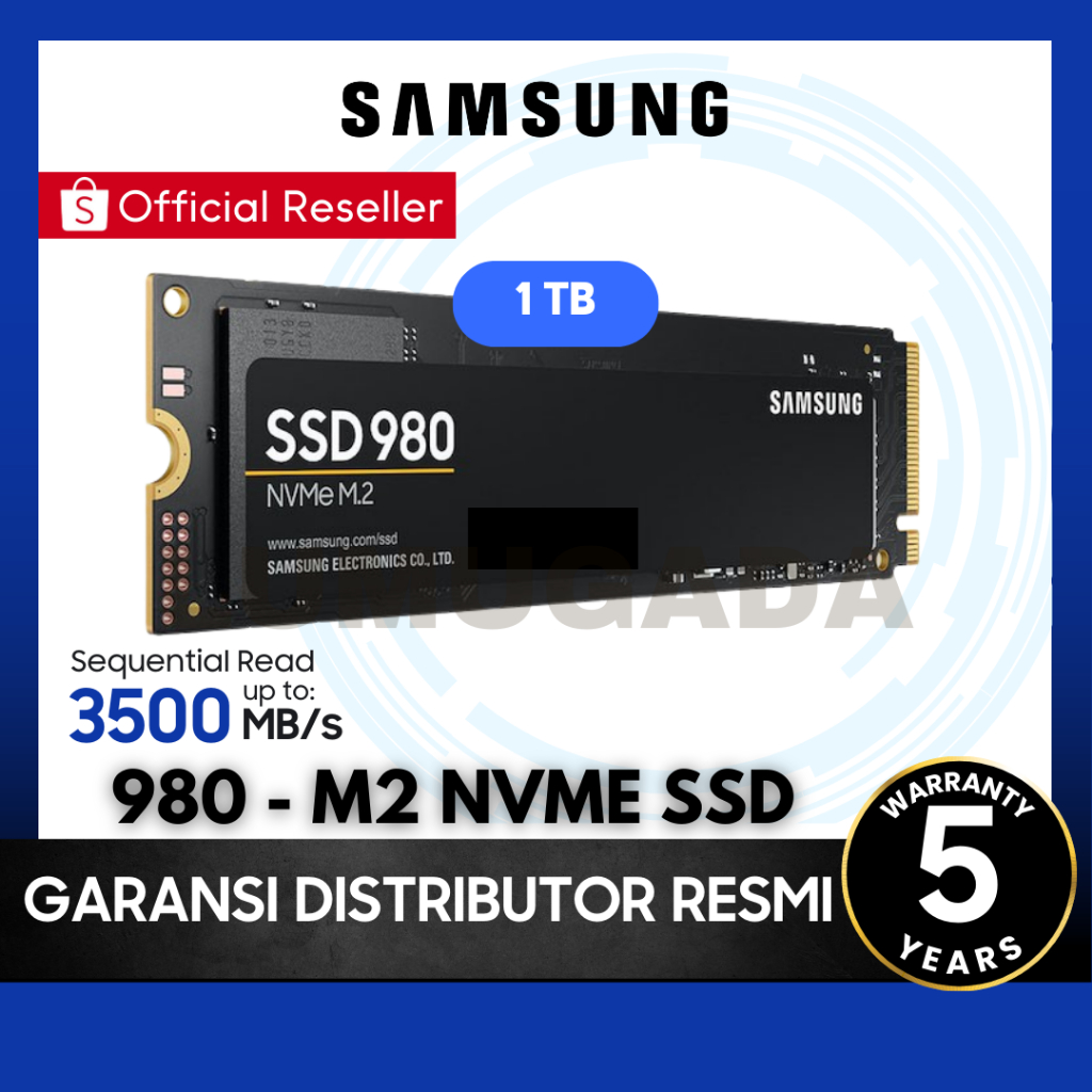 Jual Samsung SSD 980 1TB M2 NVMe PCIe Gen 3 M.2 2280 Internal SSD - Garansi 5 Tahun | Shopee ...