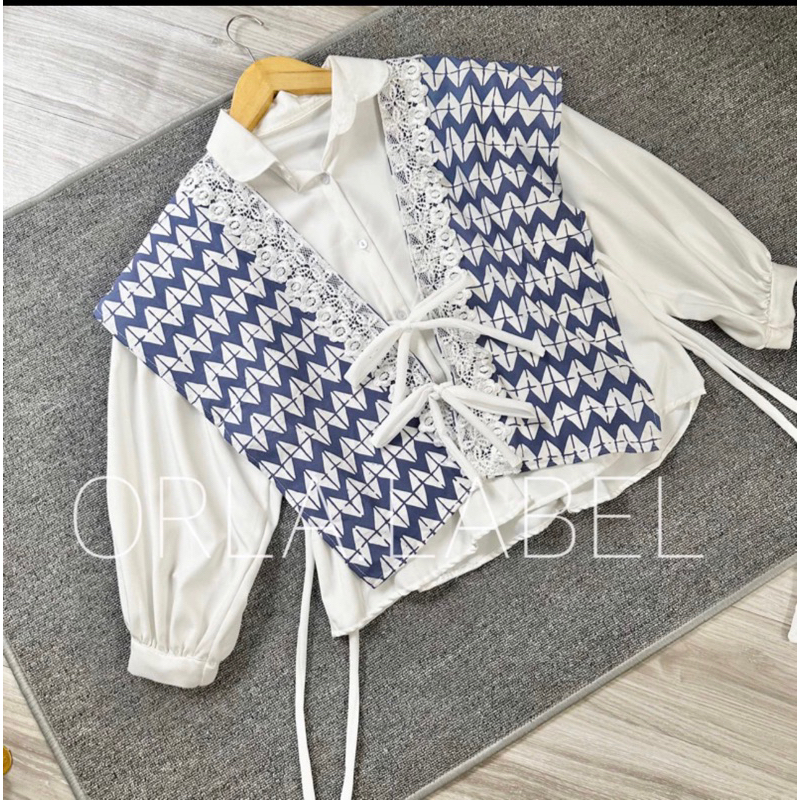 Jual (READYSTOCK) Tania vest / vest batik modern /baju kantor / vest ...