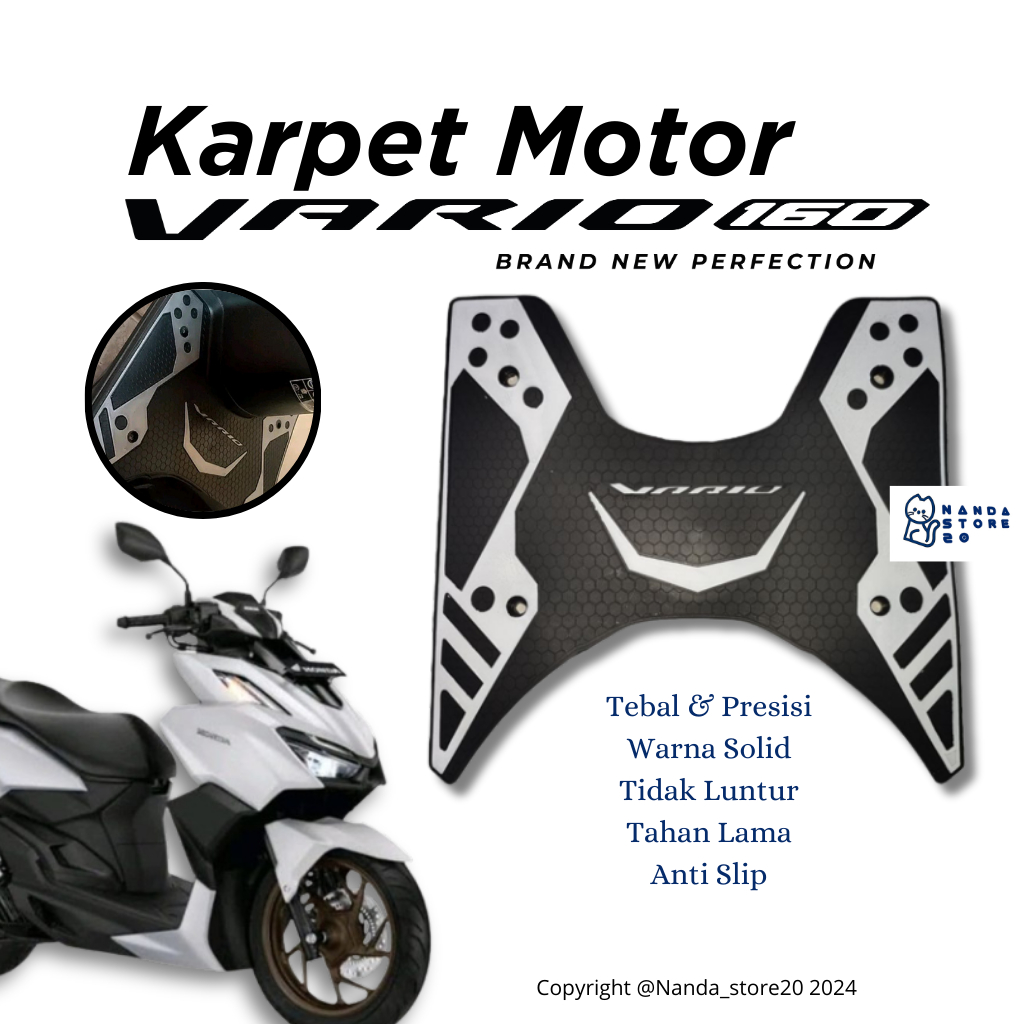 Jual Karpet Vario 160 New Tahun 2022 - Tahun Kini Pijakan Alas Kaki Motor Honda Vario 160 ...