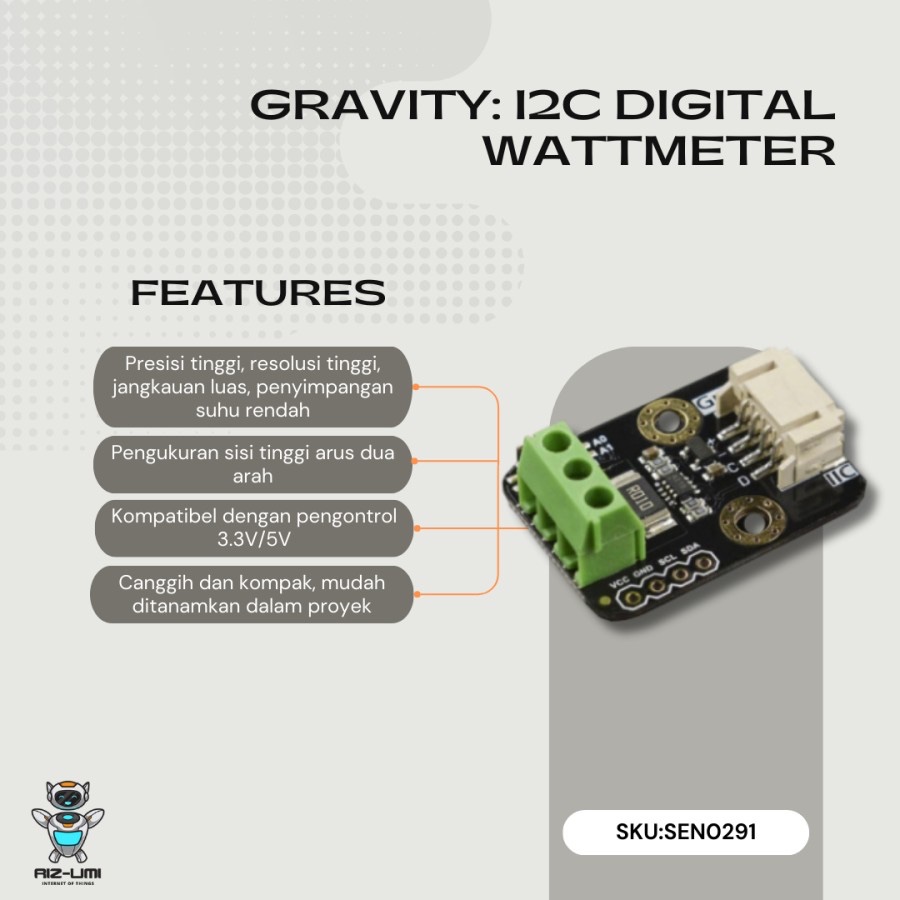 Jual DFRobot Gravity : INA219 I2C Digital Wattmeter | Shopee Indonesia