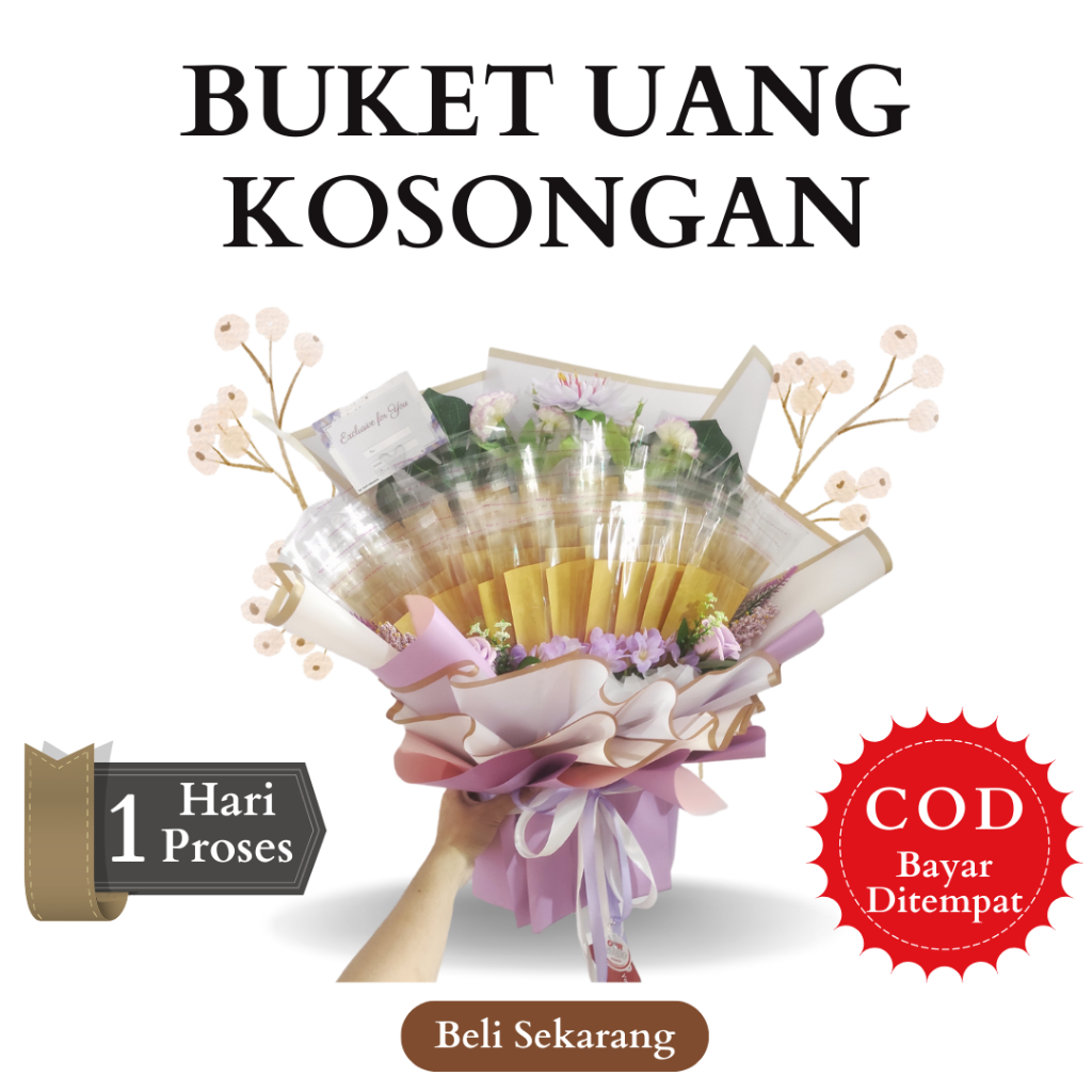 Jual Buket Uang Kosong isi 5 10 15 25 35 50 Lembar | Buket Uang Besar ...