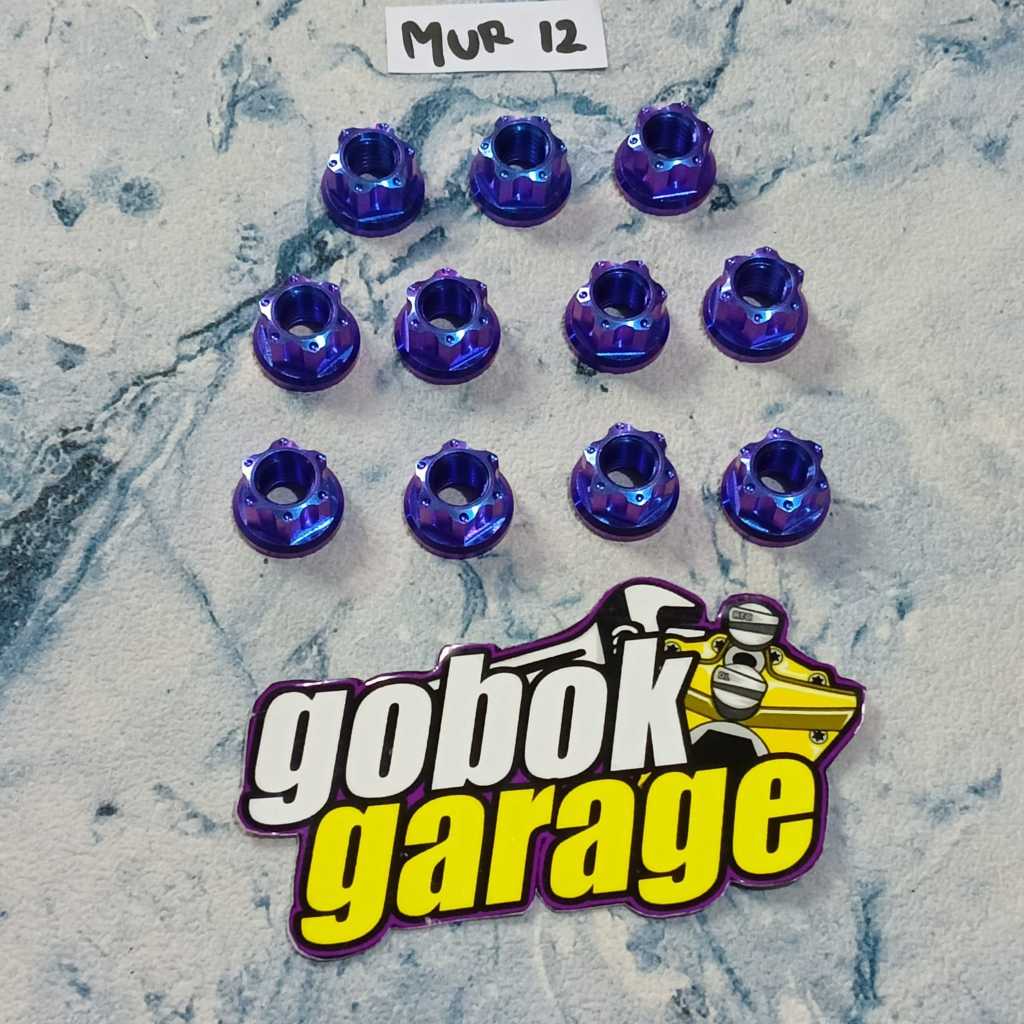Jual mur m8 atau mur 12 mur drat 12 original titanium gr5 grade 5 ...