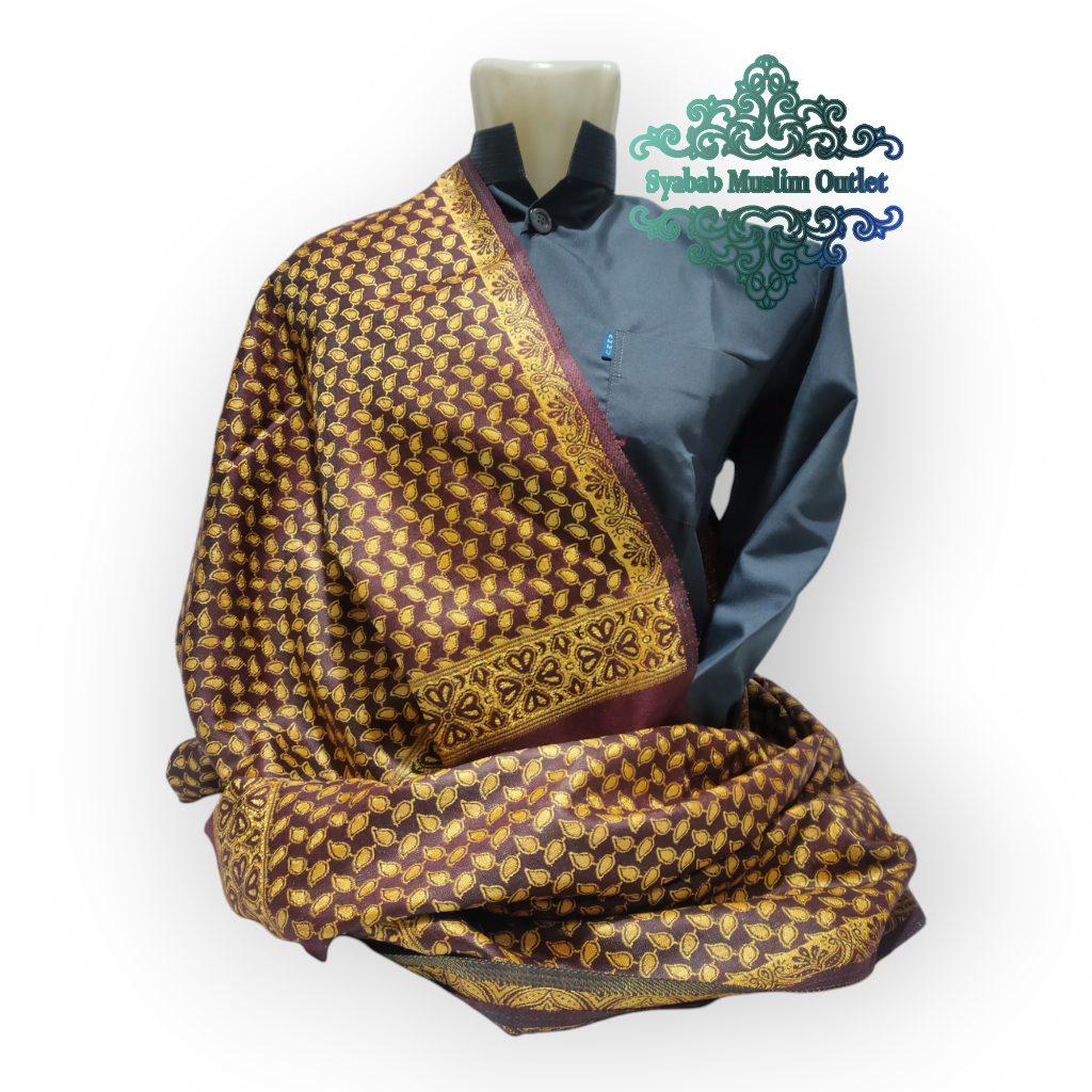 Jual sorban kashmiri india Arifat songket emas | Shopee Indonesia