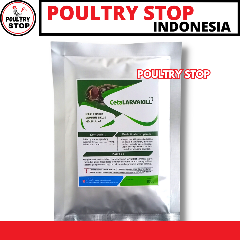 Jual CETA LARVAKILL 100 gr - Obat Anti Lalat Untuk Kandang Cyromazine ...