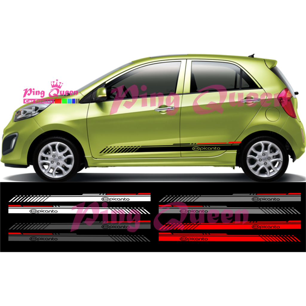 Jual Sticker stiker mobil Picanto striping sticker list mobil Kia ...