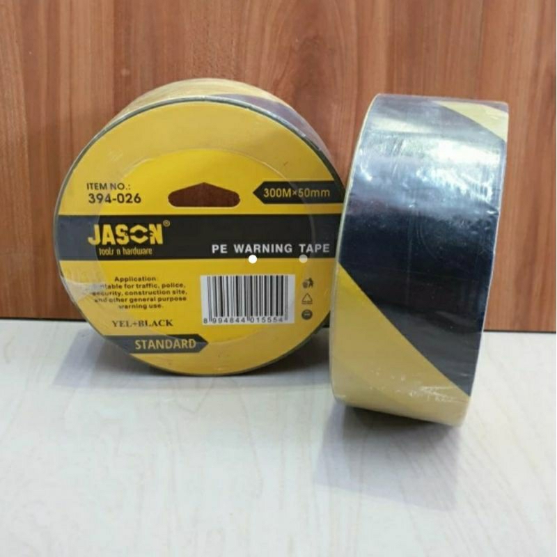 Jual JASON Police Line Hitam Kuning 2 inch x 300mtr Warning Tape ...
