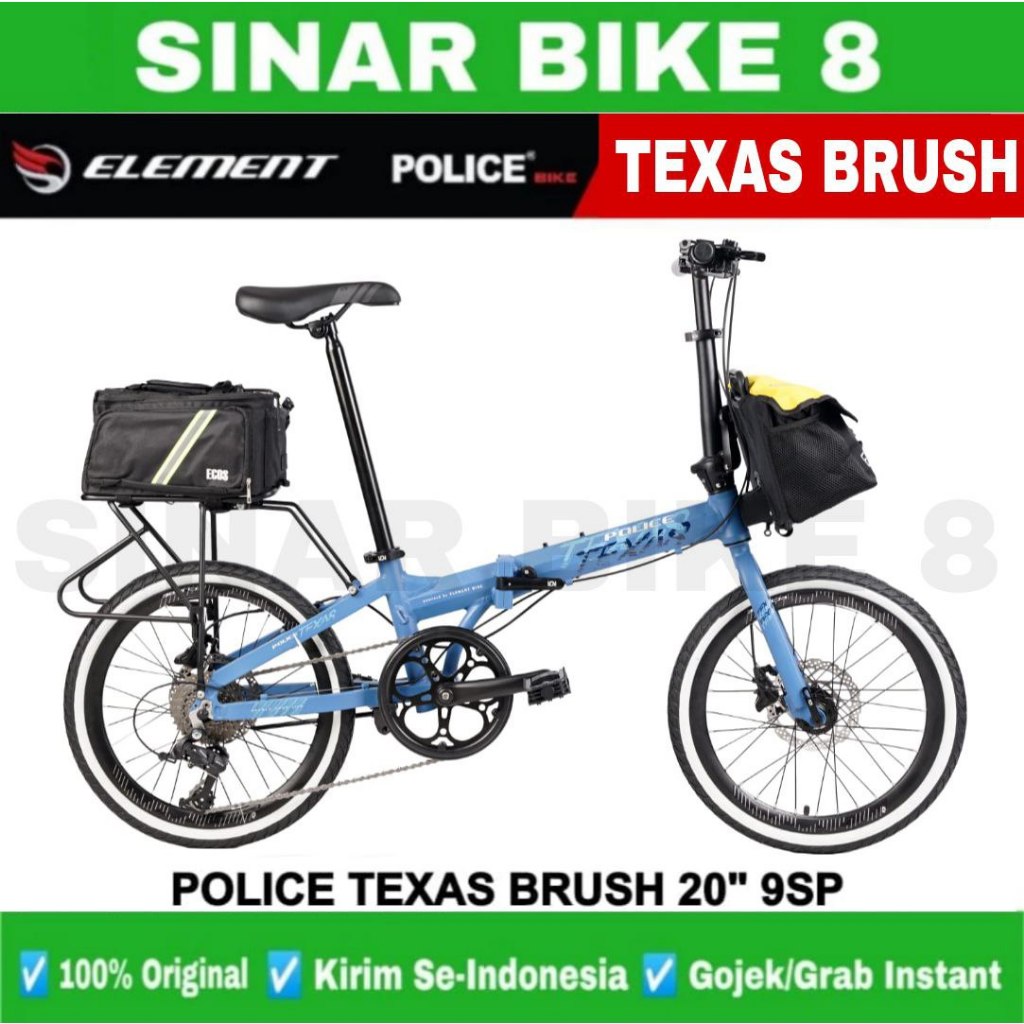 Jual Sepeda Lipat ELEMENT POLICE TEXAS BRUSH Ukuran 20 Inch Alloy 9 ...