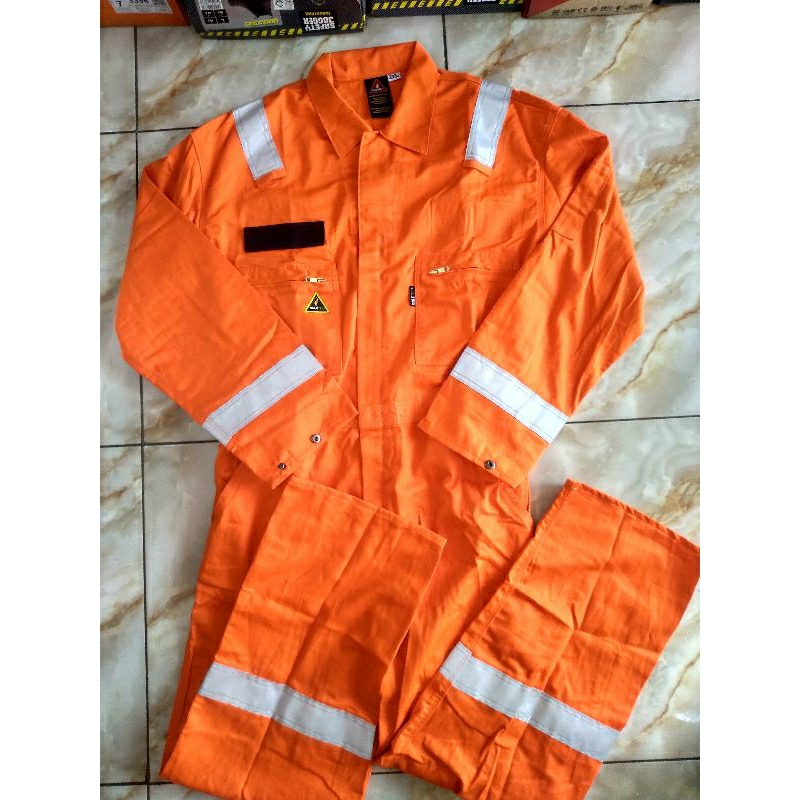 Jual COVERALL DALETEC ANTI API NFPA ORANGE IMPORT BY NORWEGIA 100 ...