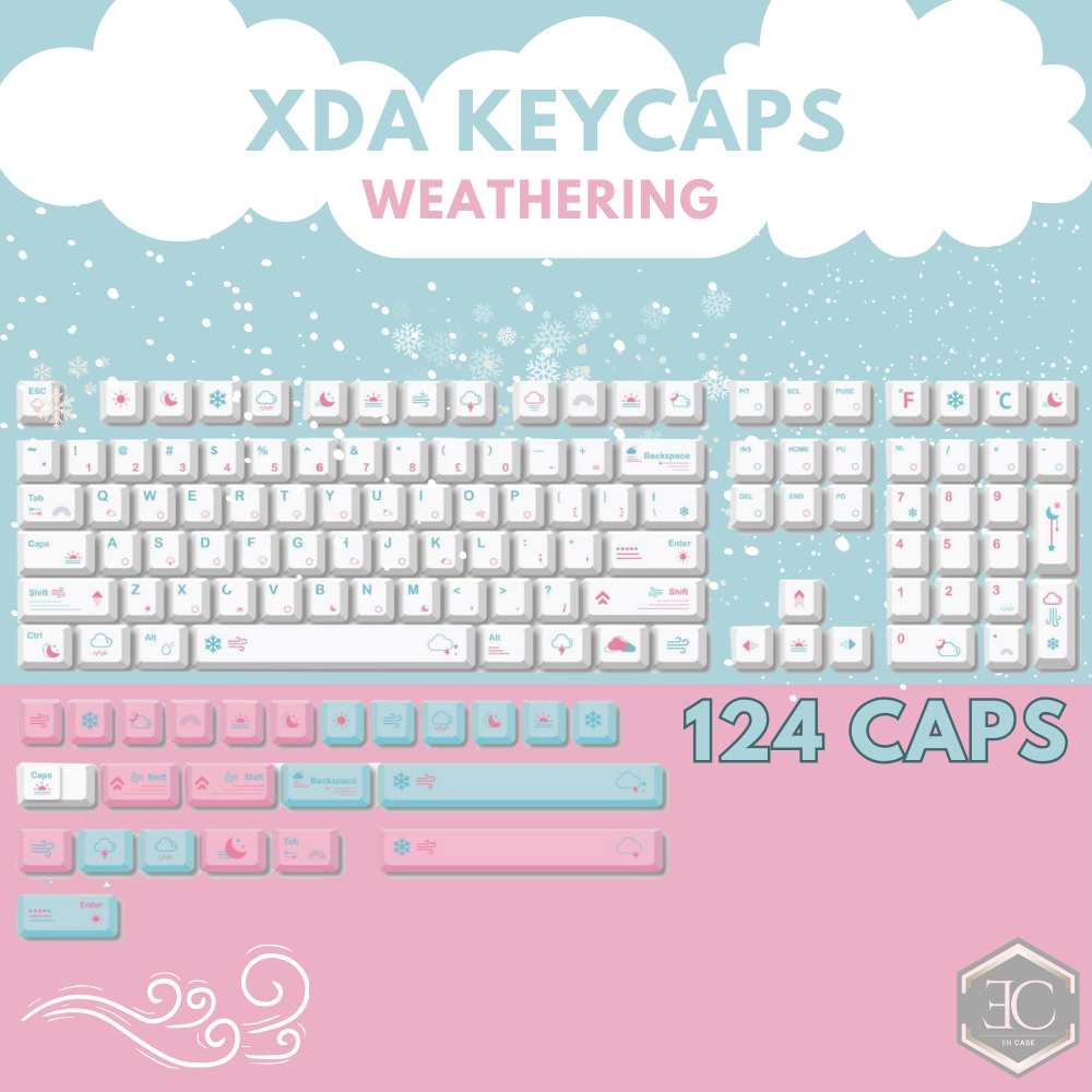 Jual Keycaps Keycap Keypad PBT XDA Weather Cuaca Awan Hujan | Shopee ...