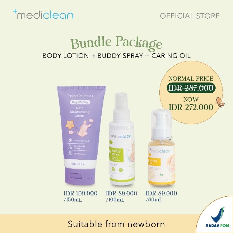 Jual [BUNDLING 3] Mediclean Ultra Moisturizing Lotion + Buddy Spray ...