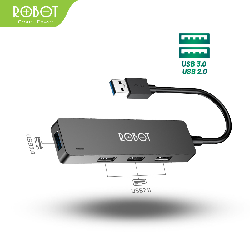 Jual ROBOT USB Hub H160 4 Ports USB 2.0 & USB 3.0 High Speed 5GBPS ...