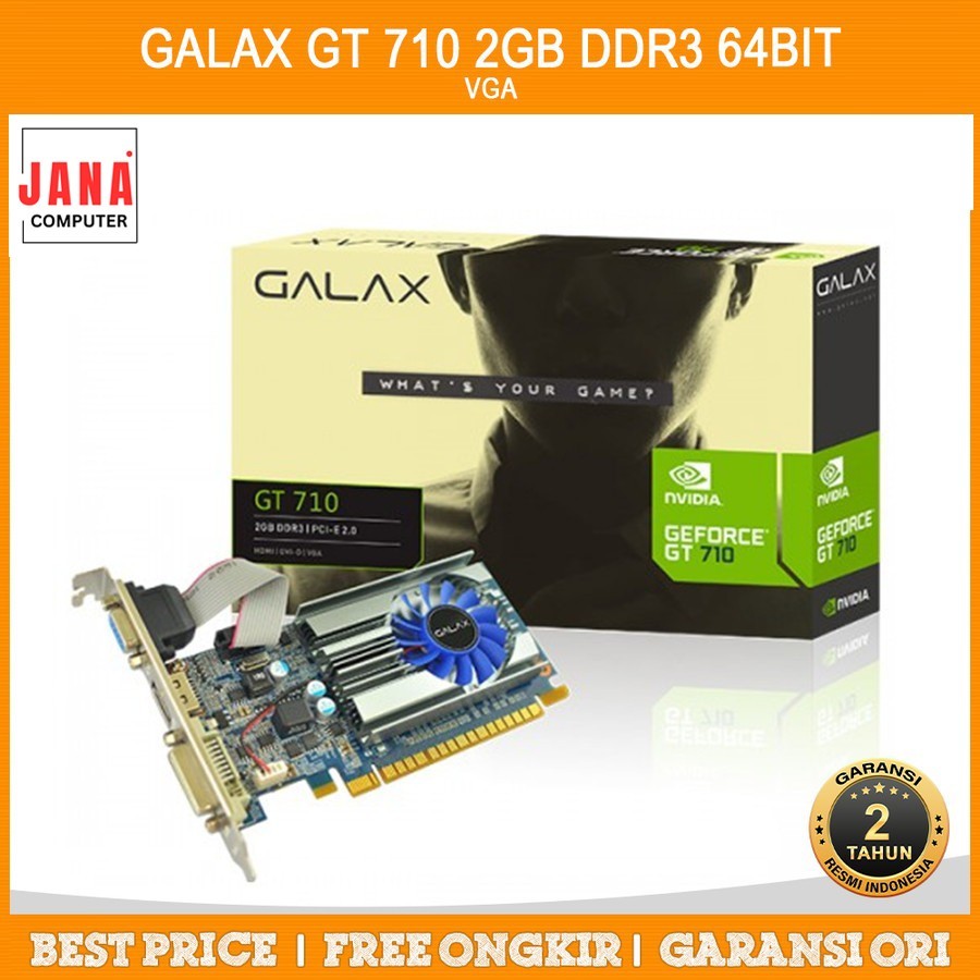 Jual VGA GALAX GeForce GT 710 2GB DDR3 Nvidia GT710 2GB GDDR3 Graphics ...