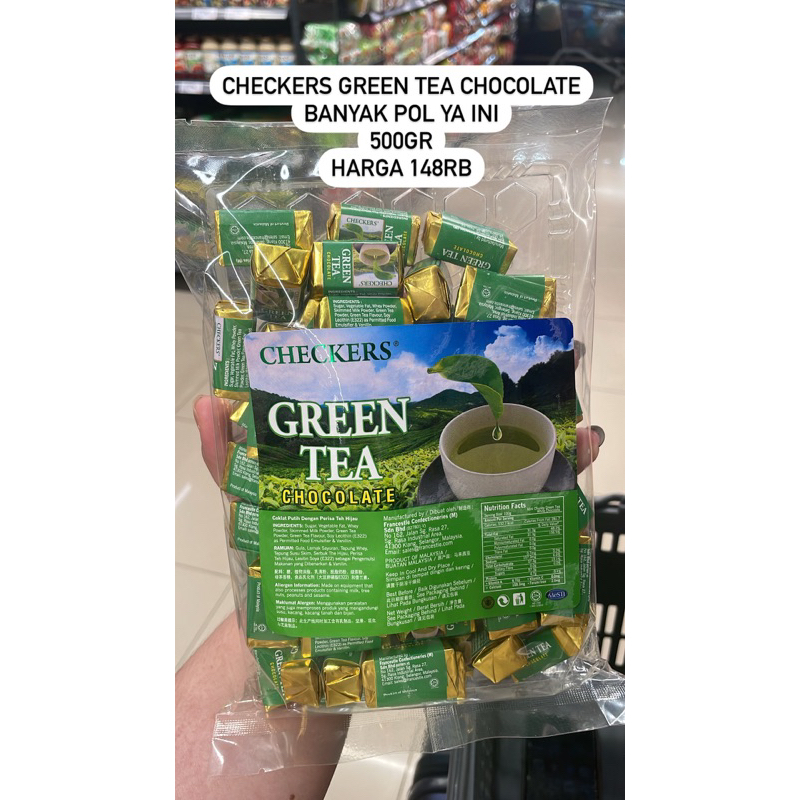 Jual Checkers Chocolate Matcha 500gr - Coklat Green Tea Malaysia ...